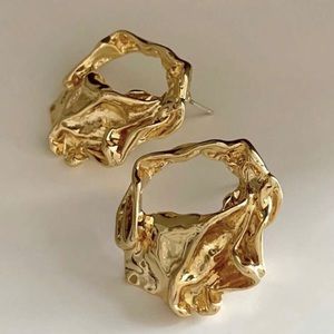 Jewelry | Crumpled Gold Nugget Abstract Annulus Toroid Melting Folded ...